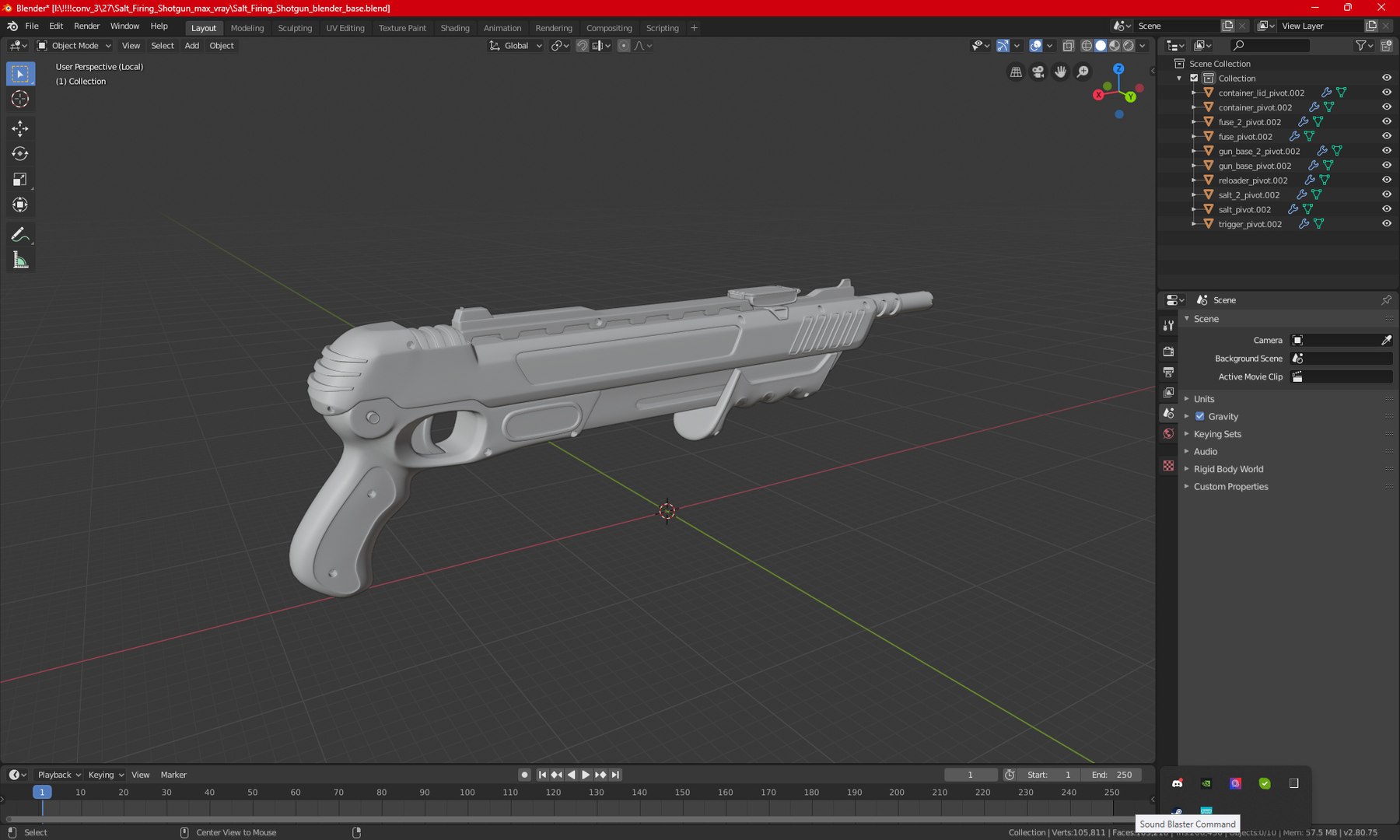 Insect Salt Gun Bug-a-Salt Black Fly 3D Model - TurboSquid 2188770