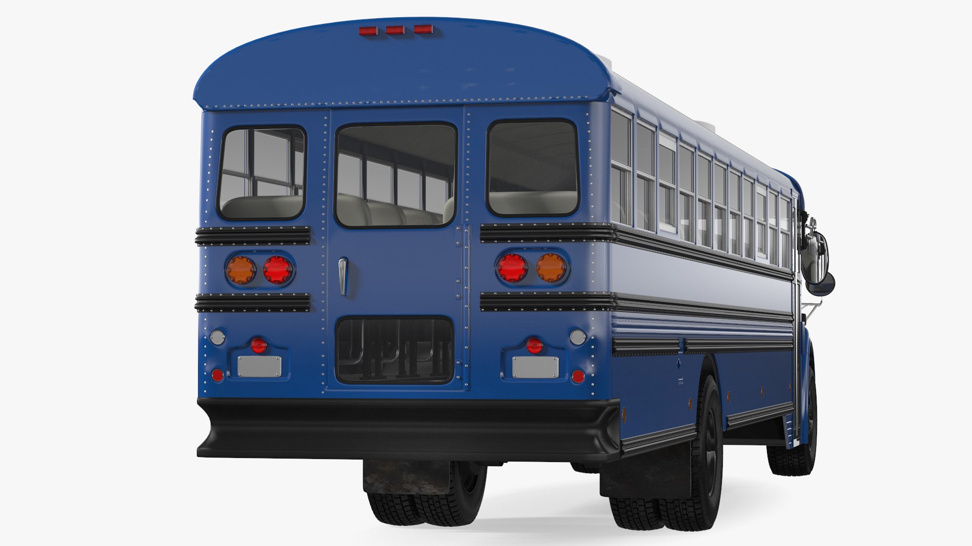 3D Blue Bird Commercial Bus Rigged - TurboSquid 1768911