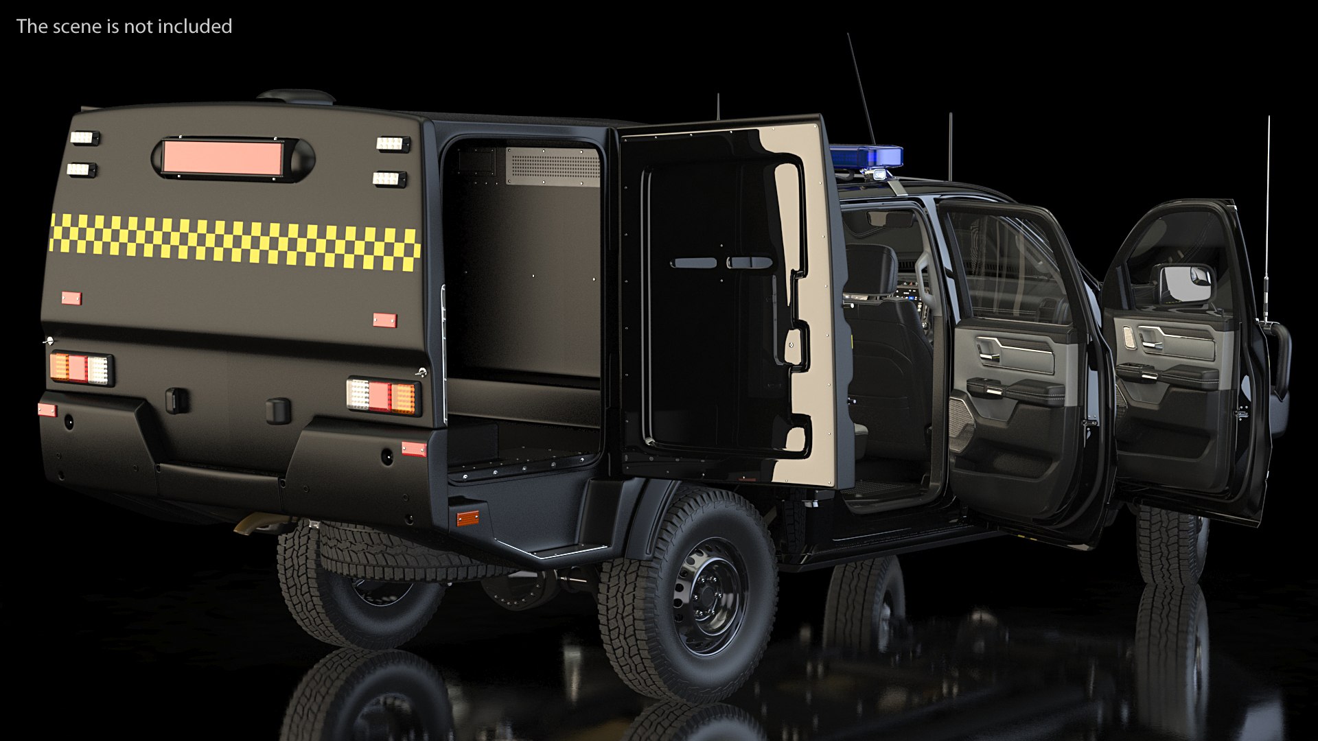 3D prisoner transport vehicle rigged - TurboSquid 1641642