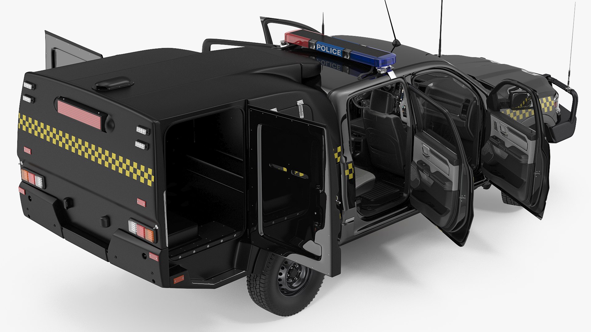 3D prisoner transport vehicle rigged - TurboSquid 1641642