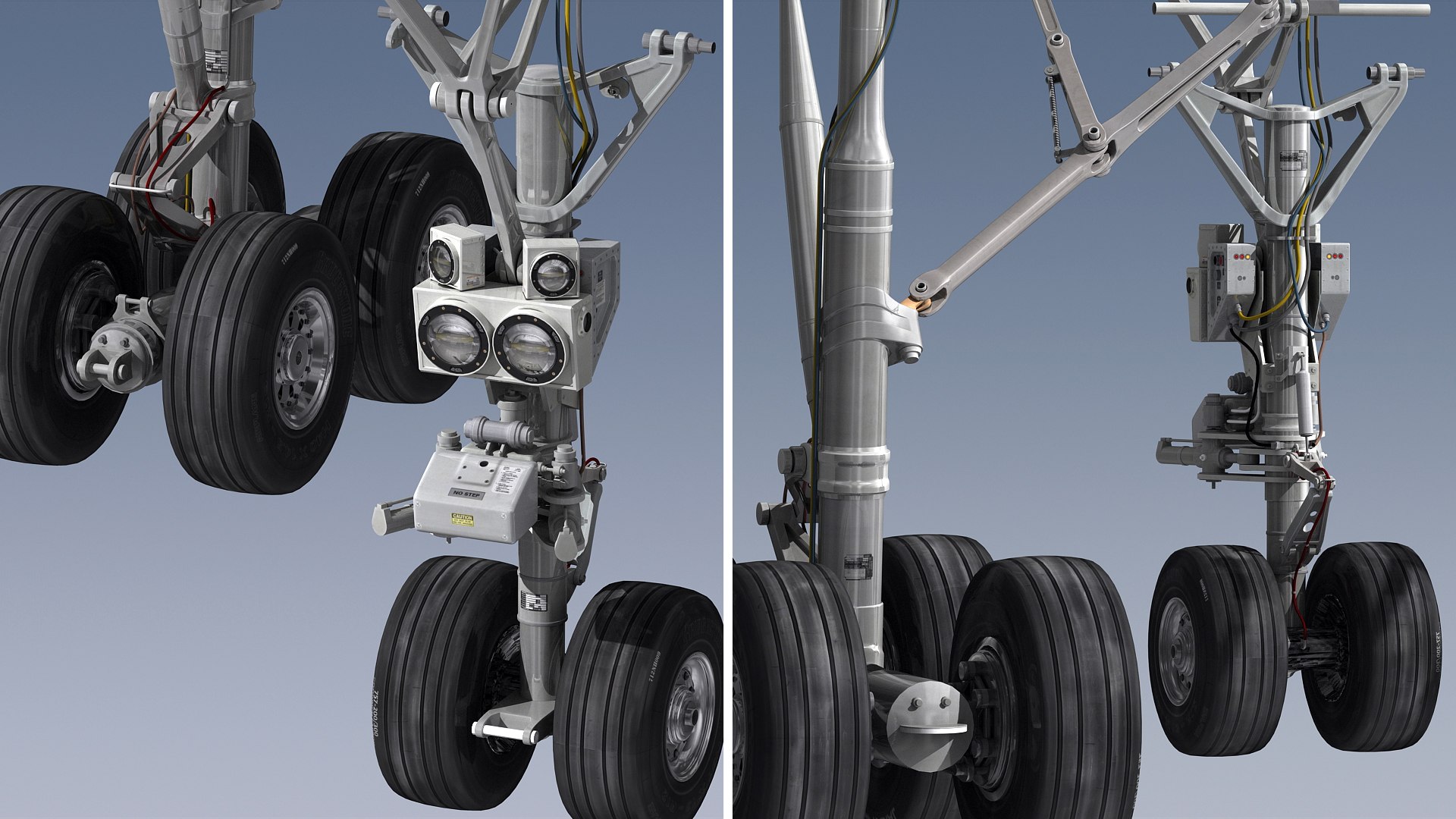 Boeing 757 Landing Gears 3D Model - TurboSquid 2183162