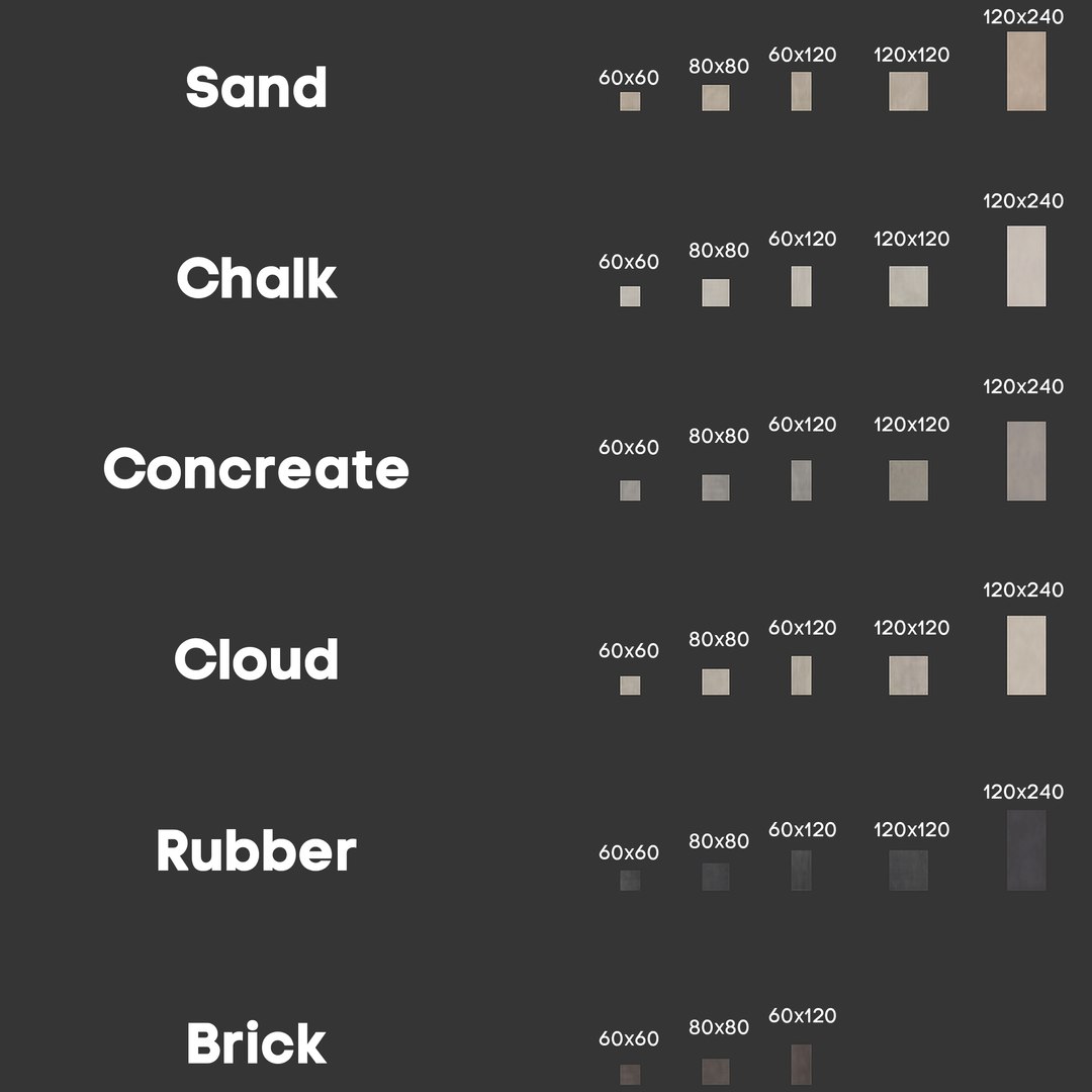 Florim Studios Porcelain Tiles - Concrete Rubber Brick Set Of 28 3D ...