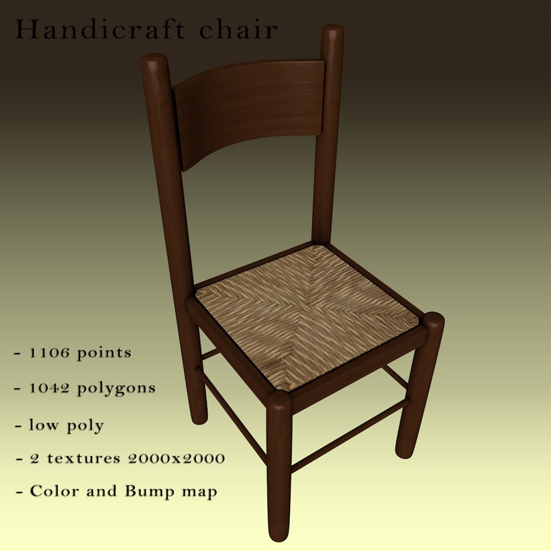 3D Handicraft Chair - TurboSquid 1150104