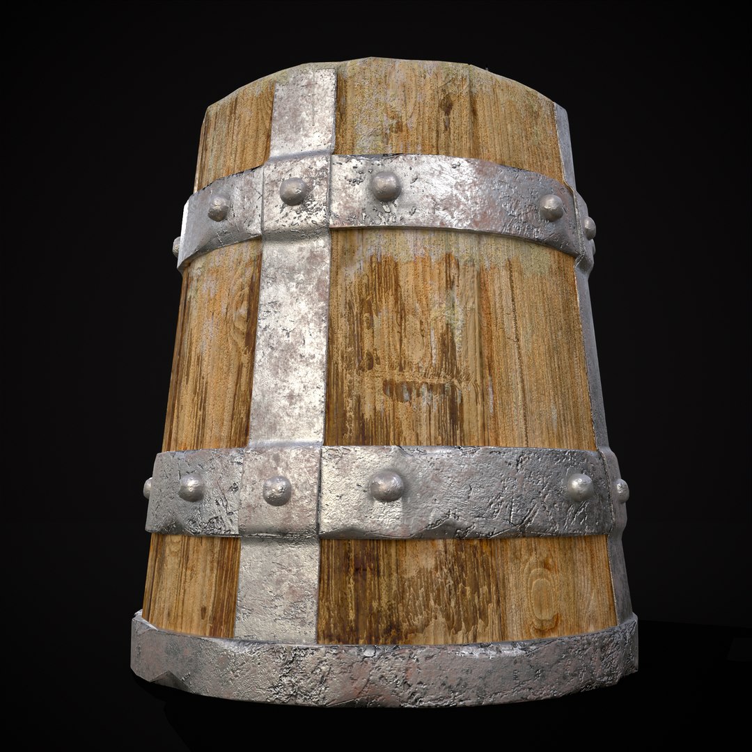 Wood Steel Medieval Mug model - TurboSquid 2055219