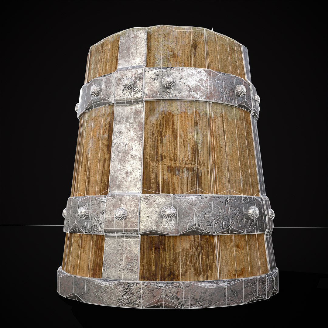 Wood Steel Medieval Mug model - TurboSquid 2055219