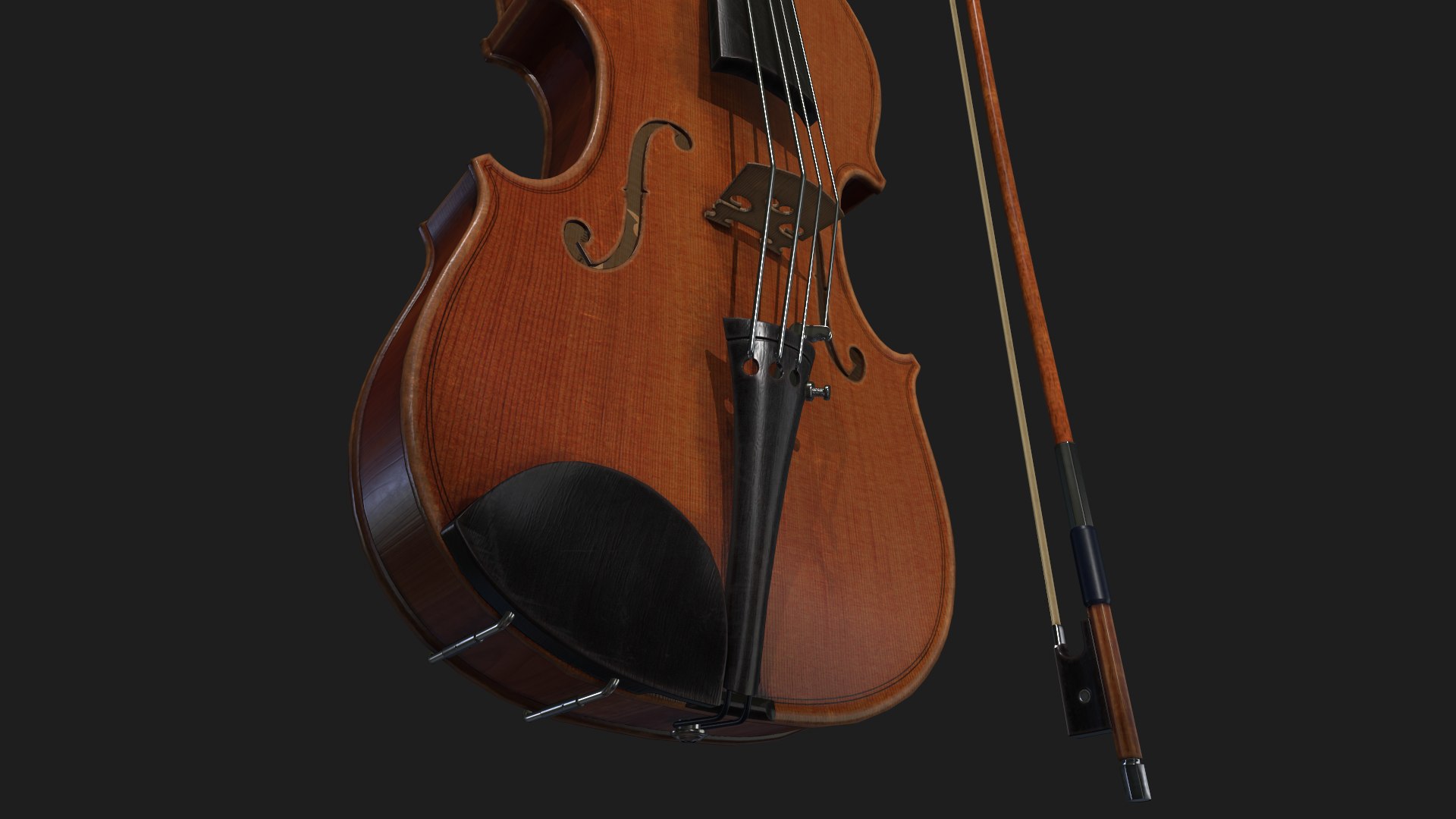 Violin low poly 3D - TurboSquid 1892805