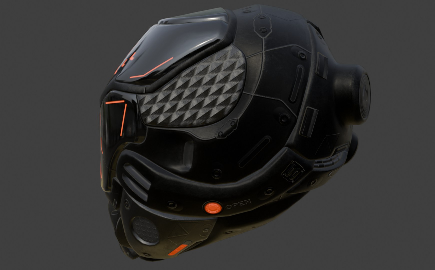 Adamant Core Hazard Sci Fi Helmet 3D Model - TurboSquid 2518557