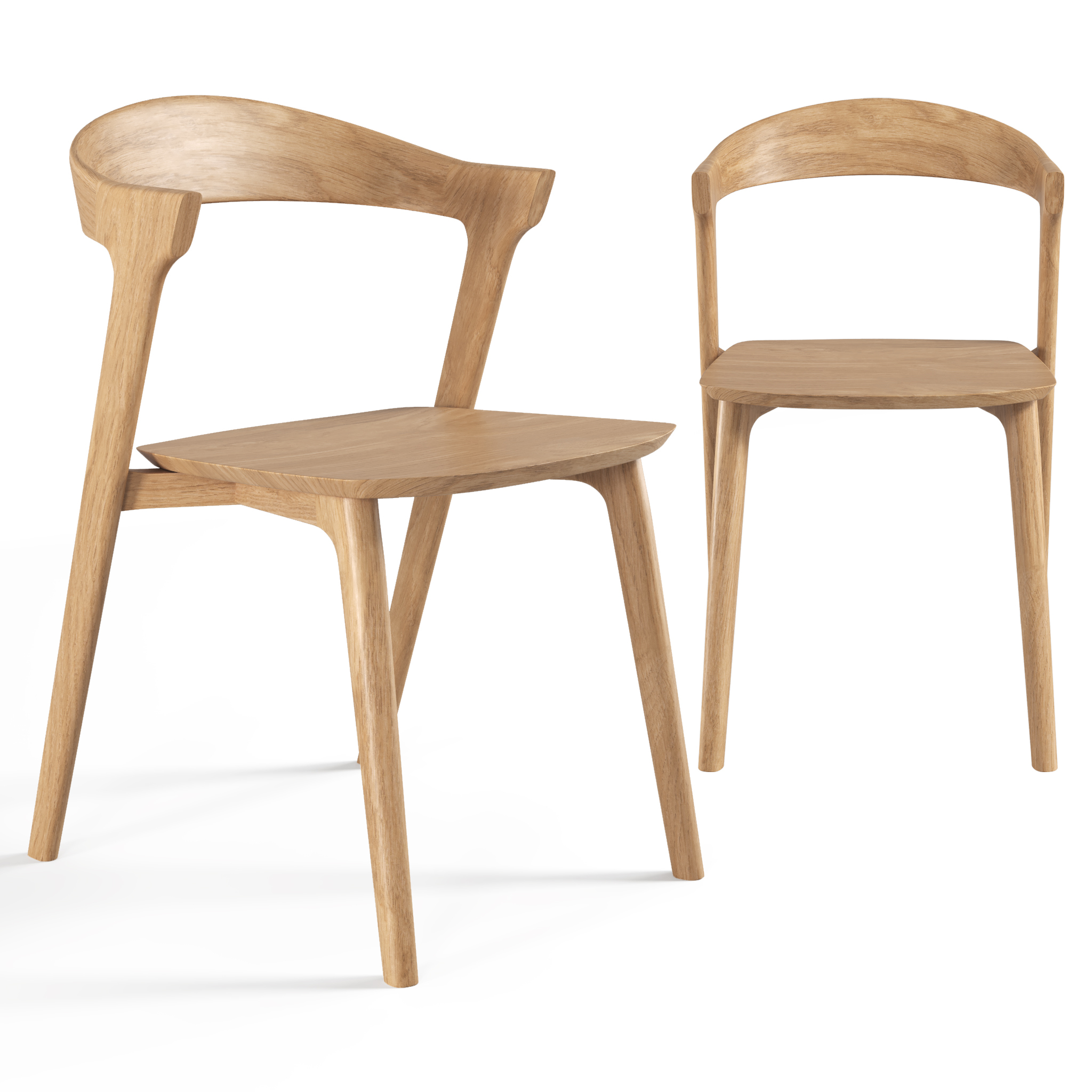 Oak-bok chair oak-x table 3D model - TurboSquid 1997591