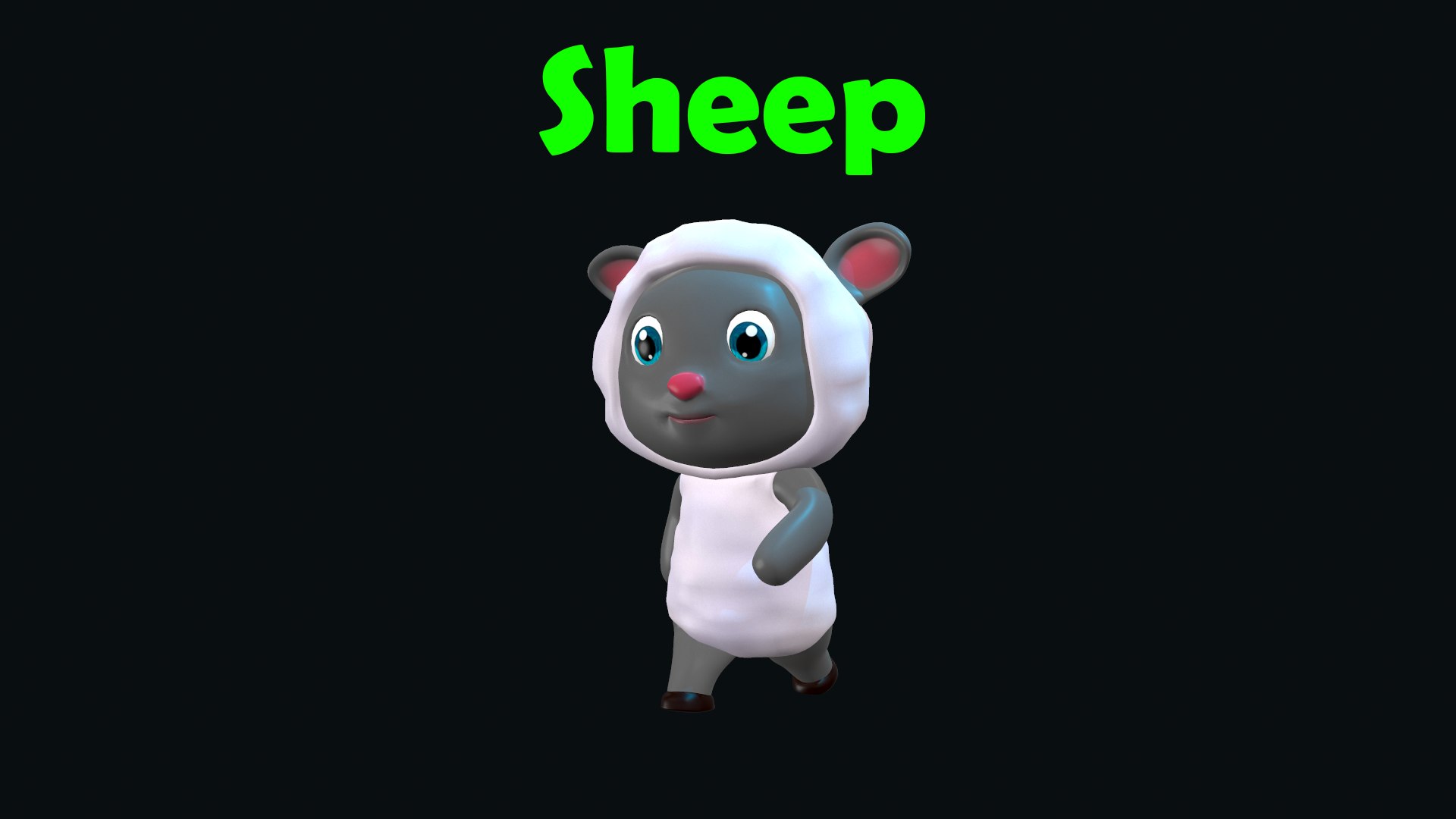 3D Model Cartoon Sheep Animated - TurboSquid 2014225