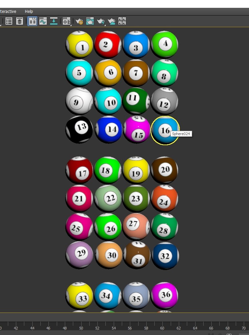 3D Lottery Balls model - TurboSquid 2092285