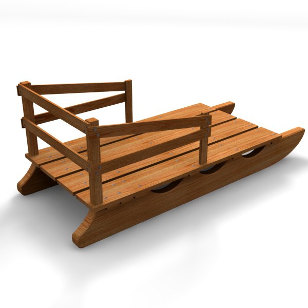 3d model kid sledge
