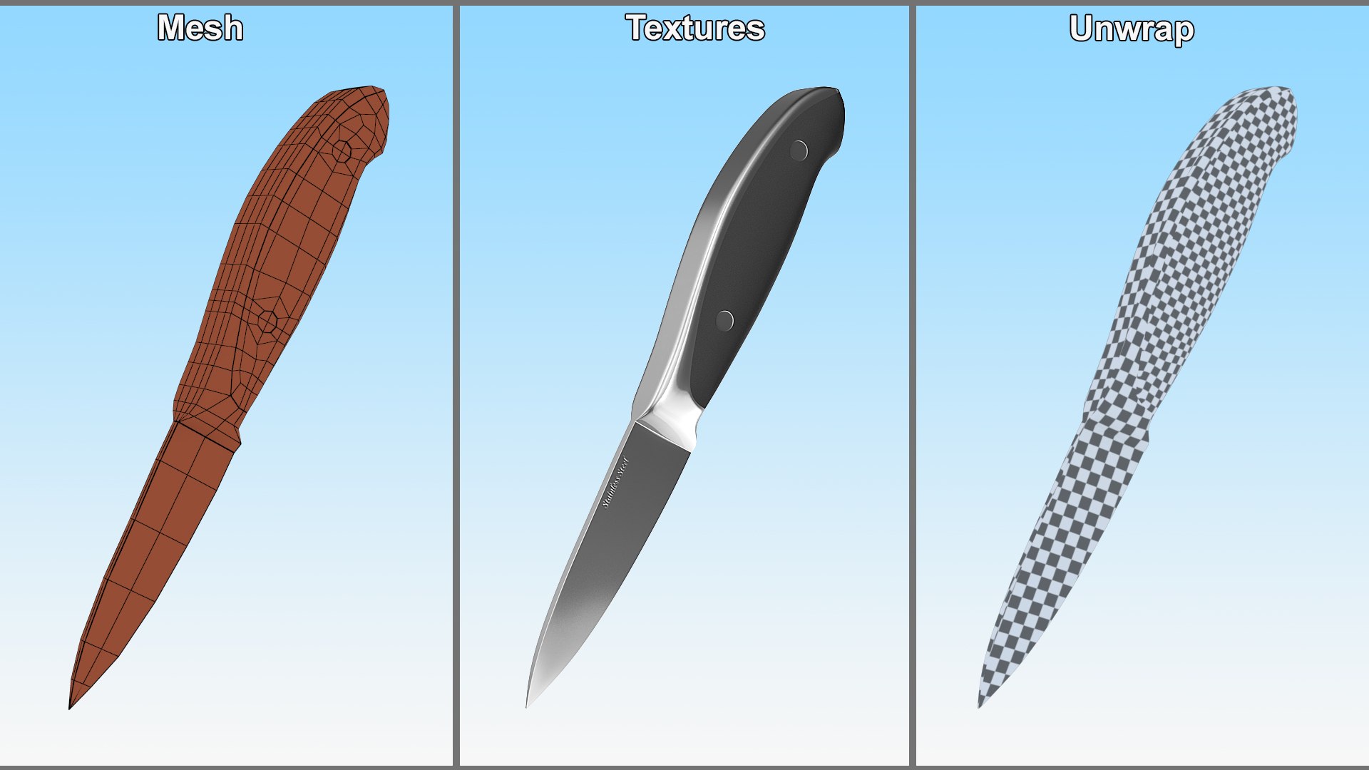 3D Classic Paring Knife model - TurboSquid 2120546