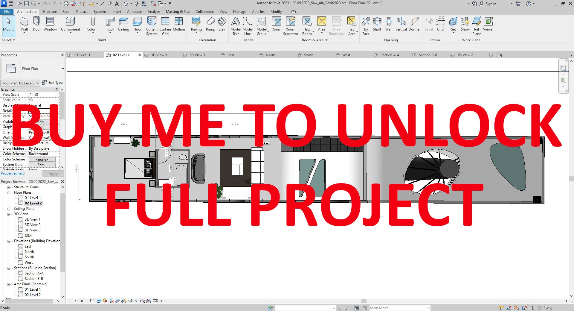 Cantilever Beach Mountain Cliff House Modern Organic Architecture Revit ...