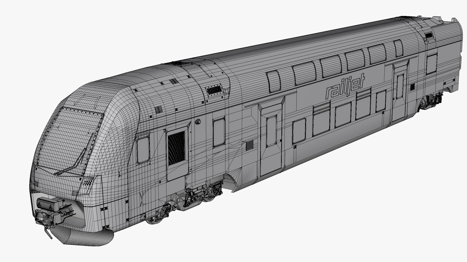 Oebb Class 4706 Kiss Railjet Electric Doublefloor Passenger Train 3D ...