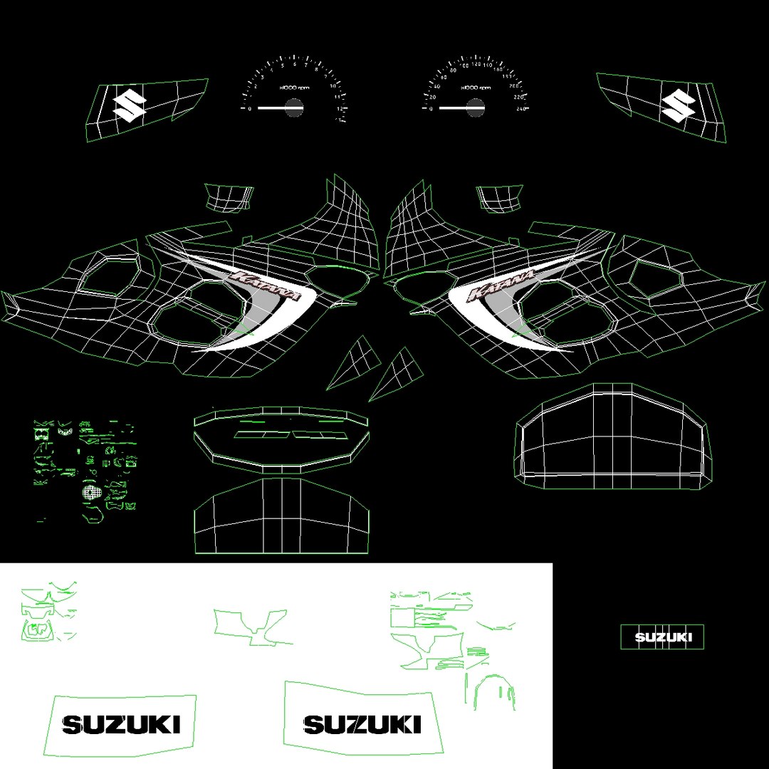 3d Model Suzuki Katana Gsx600f 2007