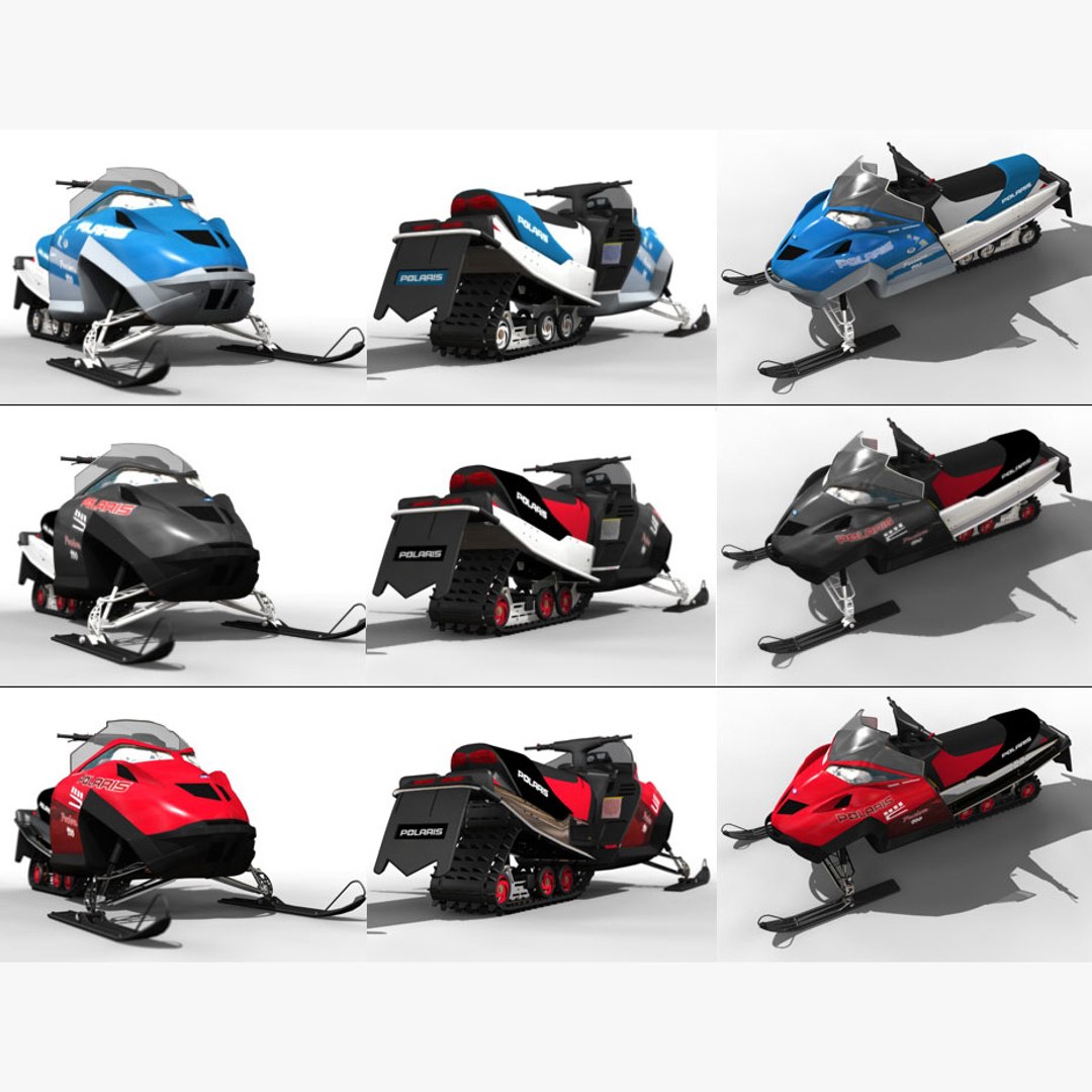 Polaris Fusion900 Snowmobile 3d Model