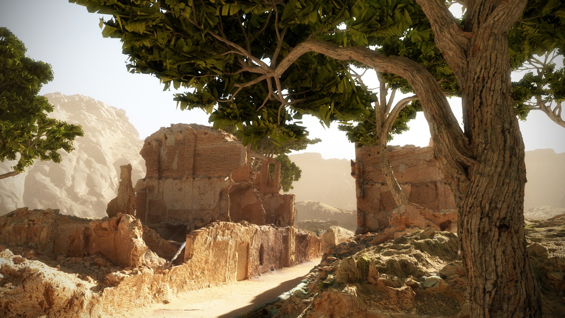 3D Abandoned Desert Town - TurboSquid 1933281