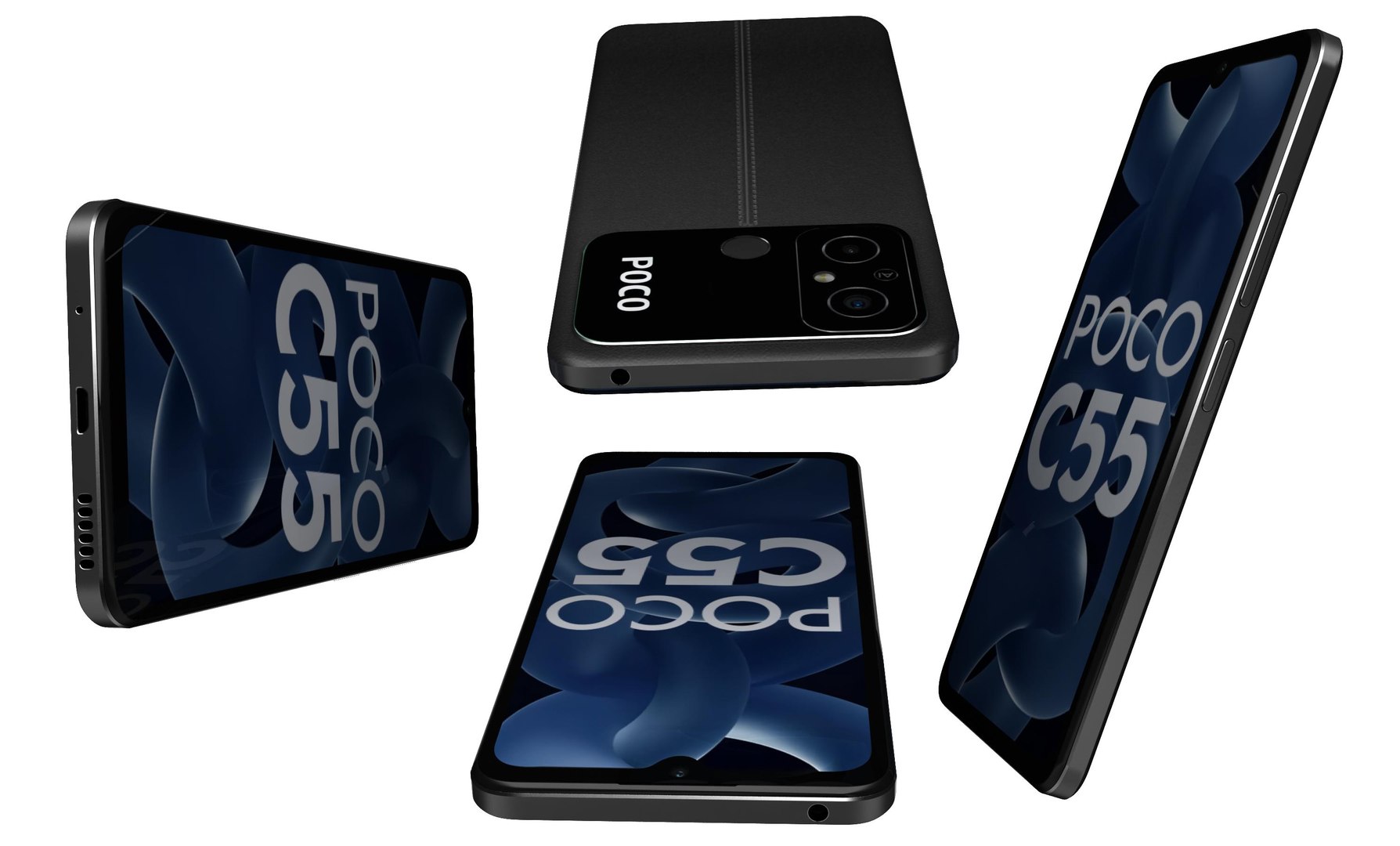 3D Xiaomi Poco C55 Black - TurboSquid 2048891