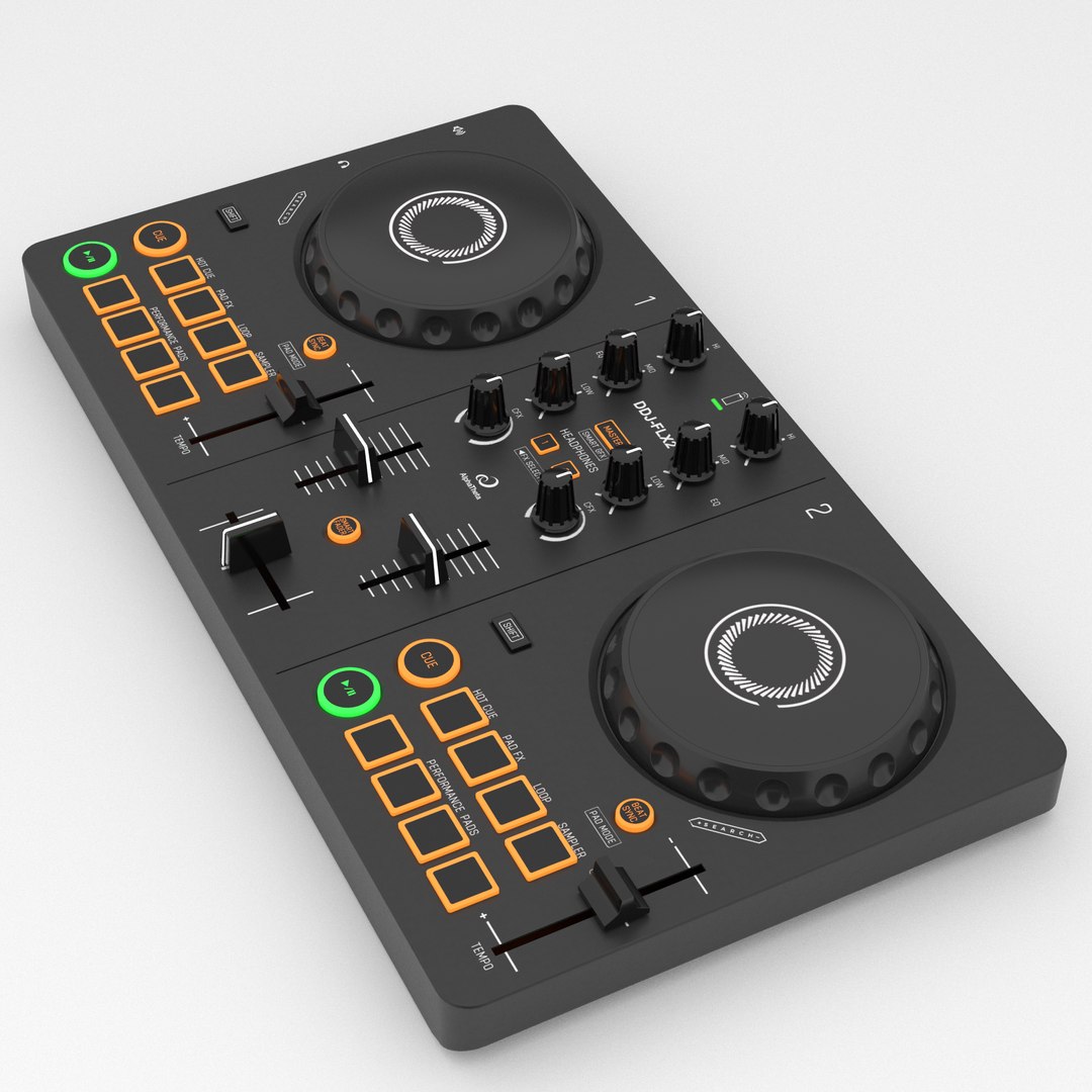 3D Model Pioneer DDJ-FLX2 Compact 2-channel DJ Controller - TurboSquid ...