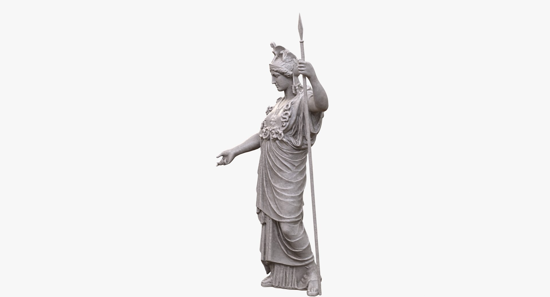 Athena Statue 3D Model - TurboSquid 2031944