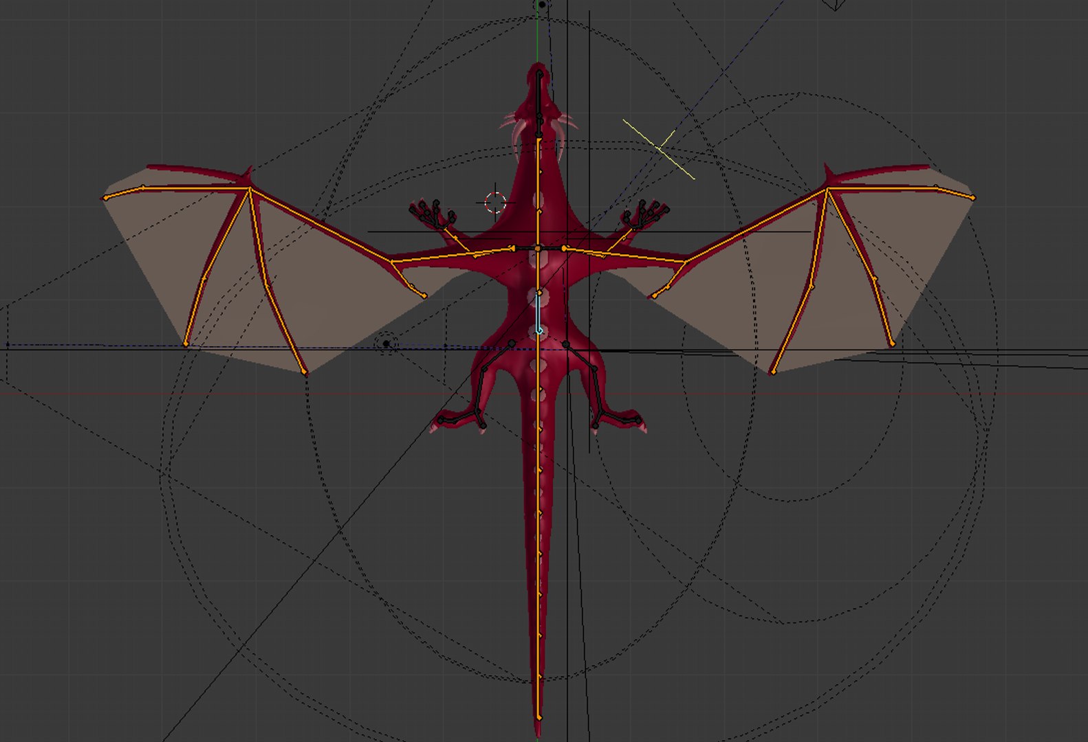 Mythical Red Dragon 3d Model