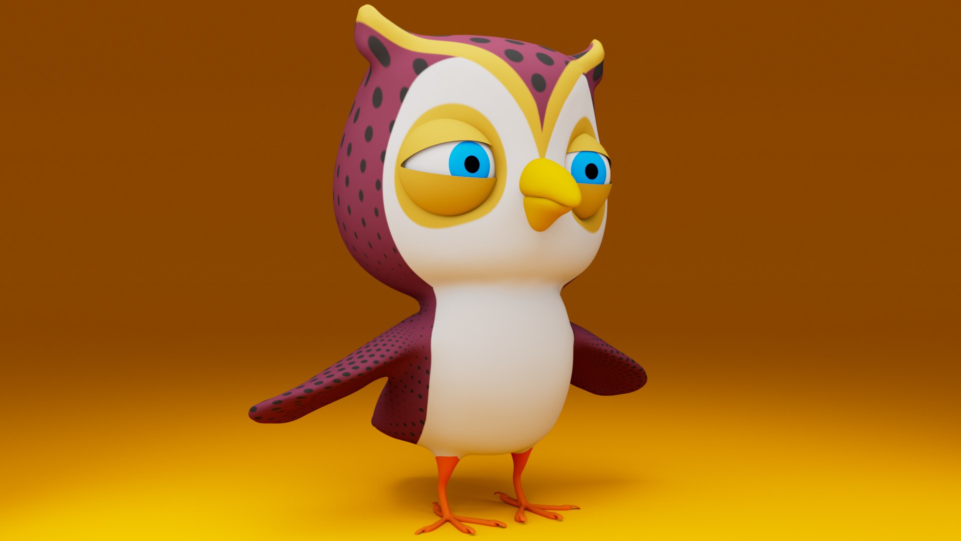 3D Wise Stylized Cartoon Owl 3D Model Add Hoots Of Charm - TurboSquid ...