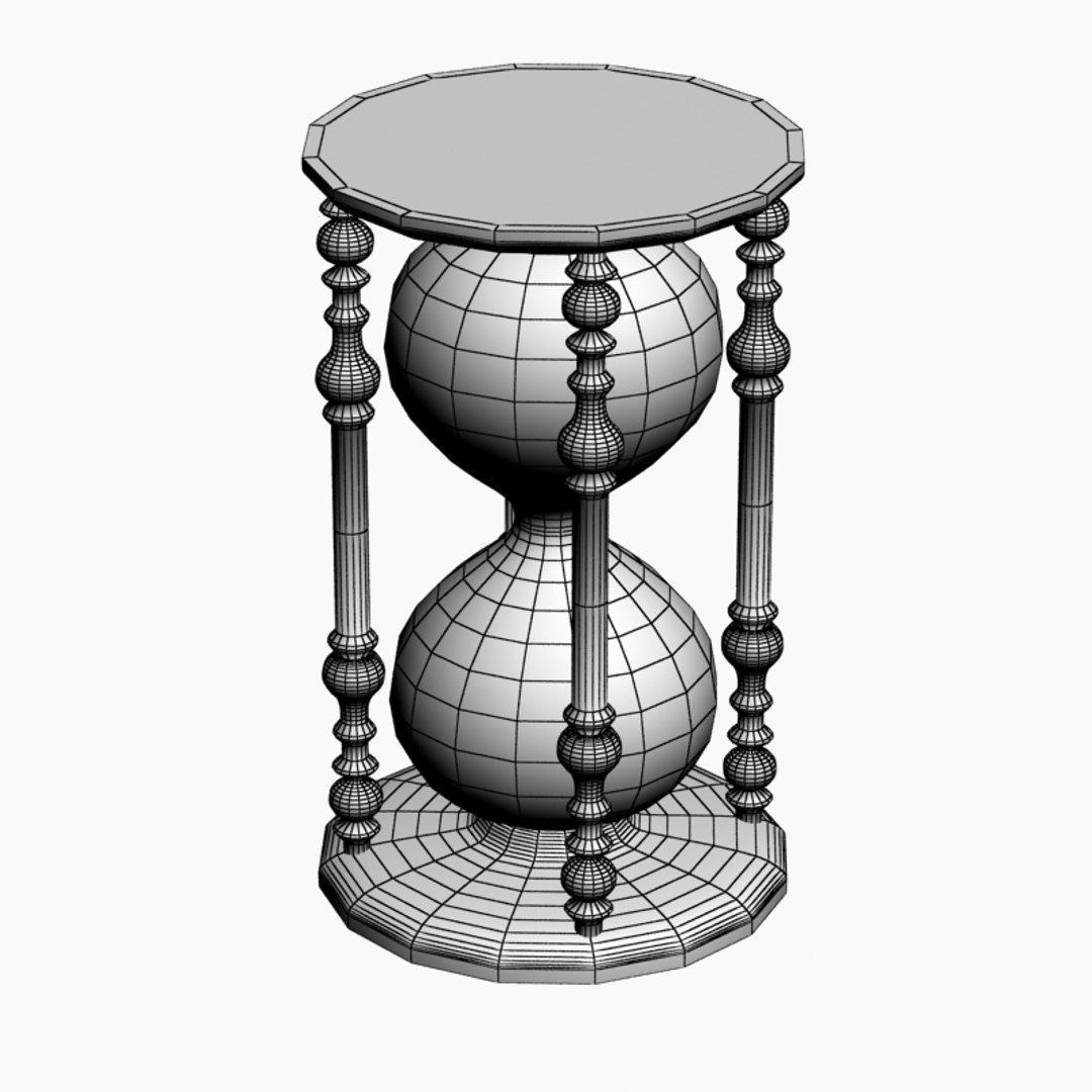 3d hourglass hour glass model