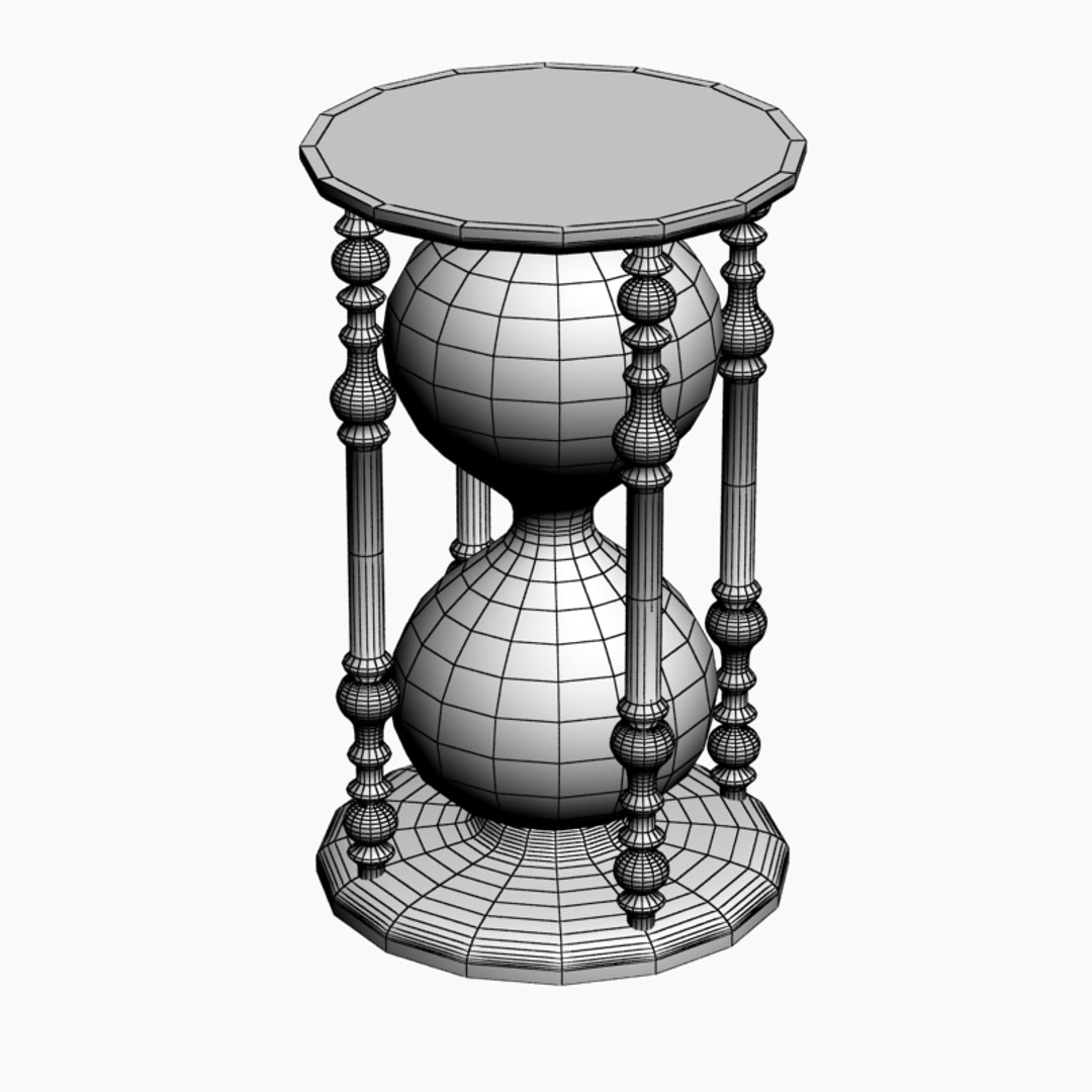 3d hourglass hour glass model
