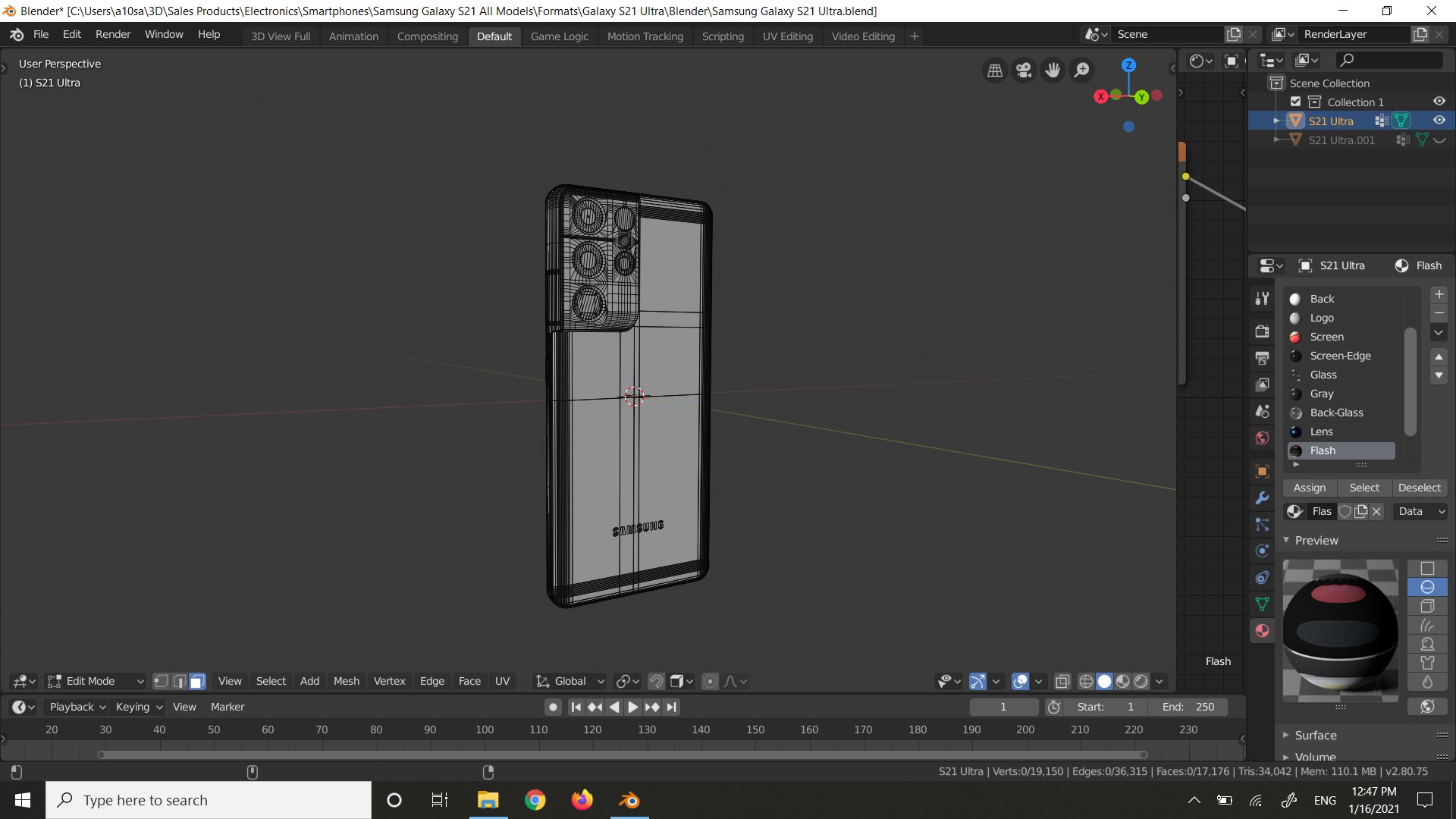 Samsung Galaxy S21 Model - TurboSquid 1678656