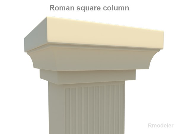 3d column roman square model