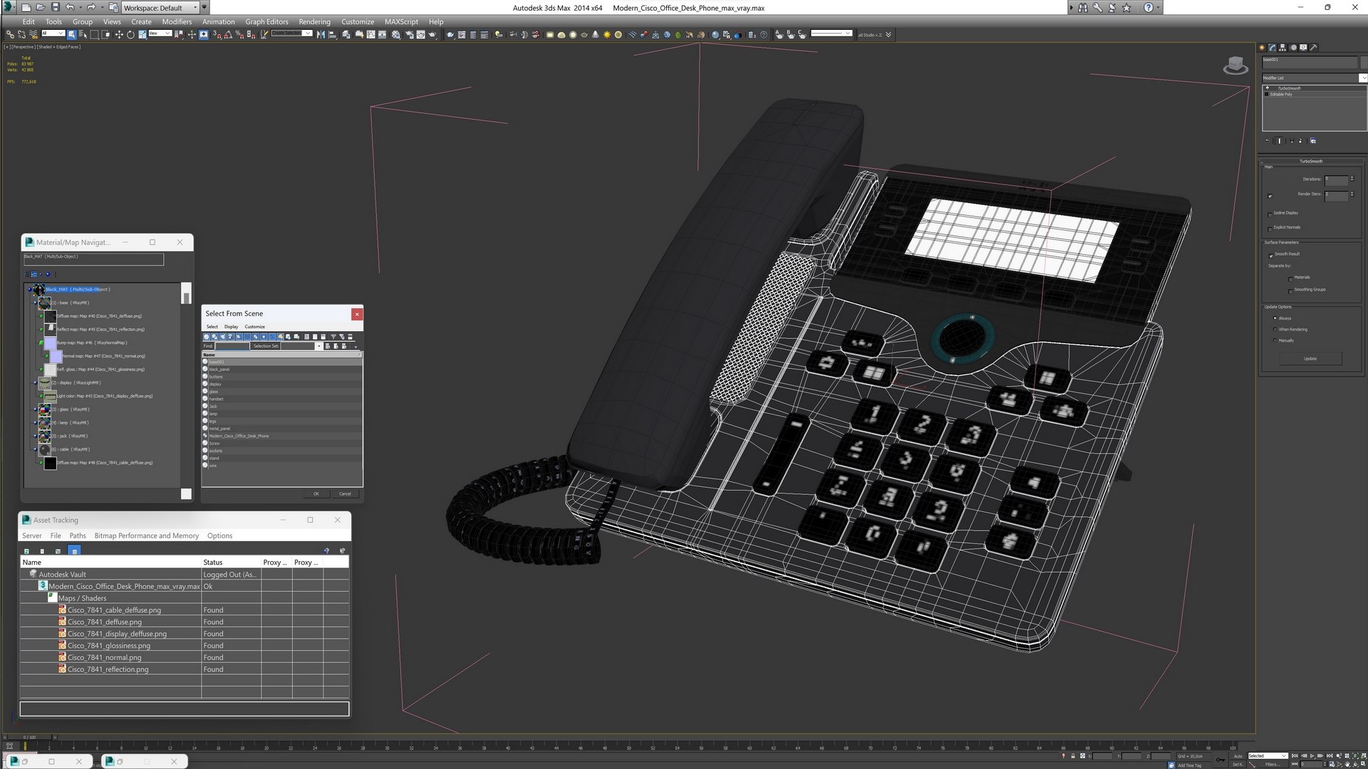 3D Model Modern Cisco Office Desk Phone - TurboSquid 2279351
