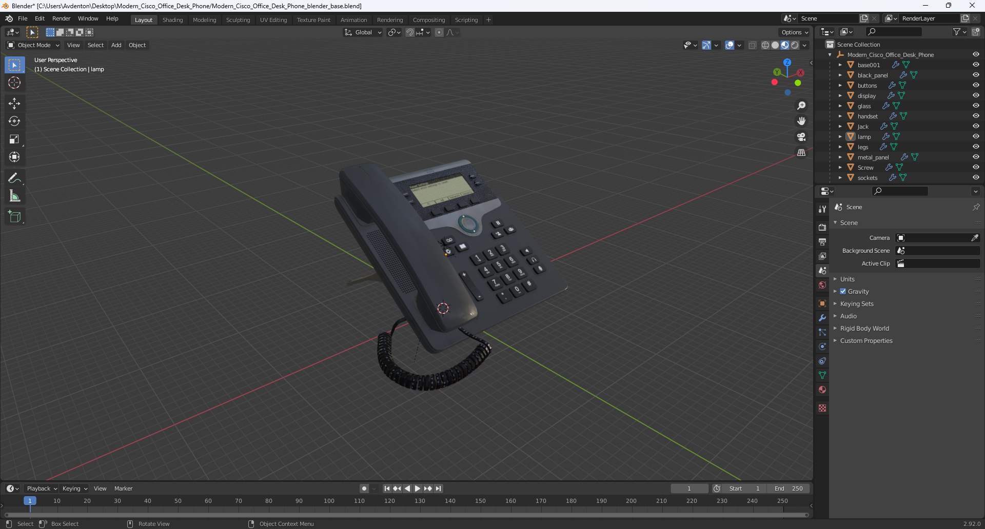 3D Model Modern Cisco Office Desk Phone - TurboSquid 2279351