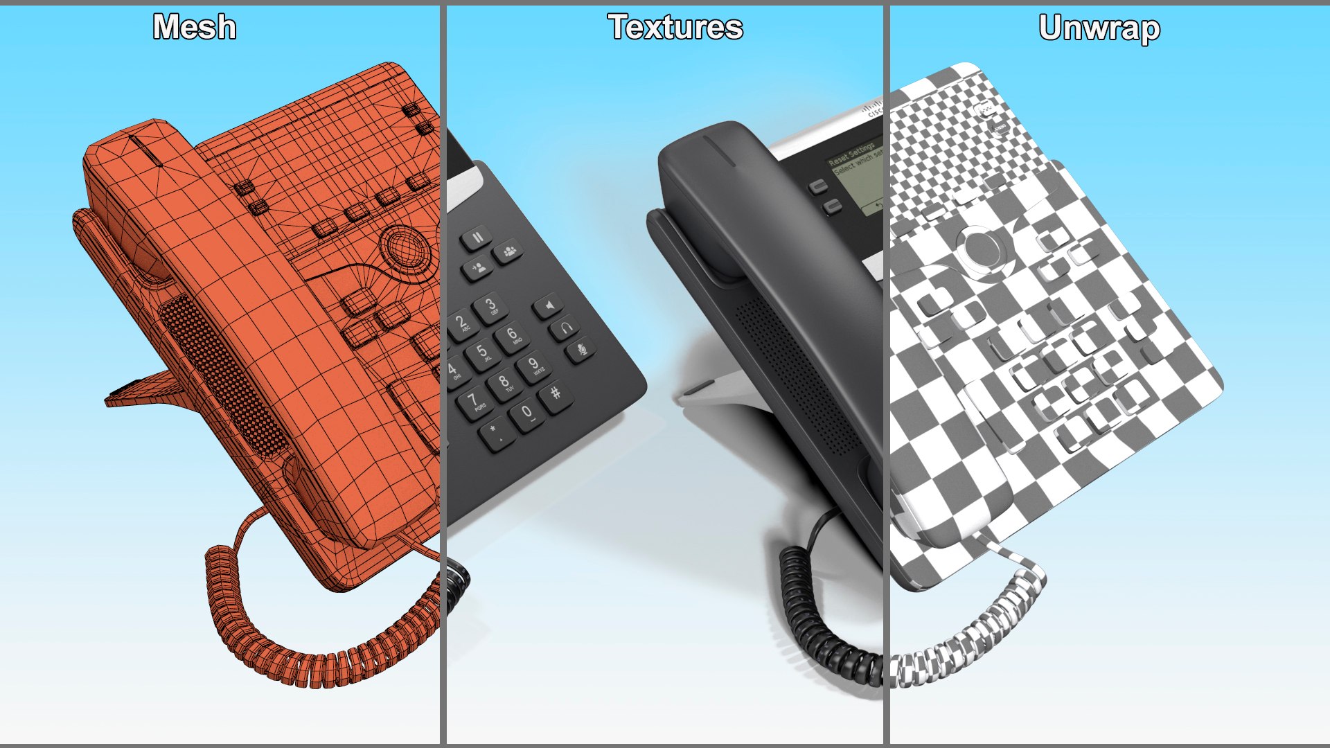 3D Model Modern Cisco Office Desk Phone - TurboSquid 2279351