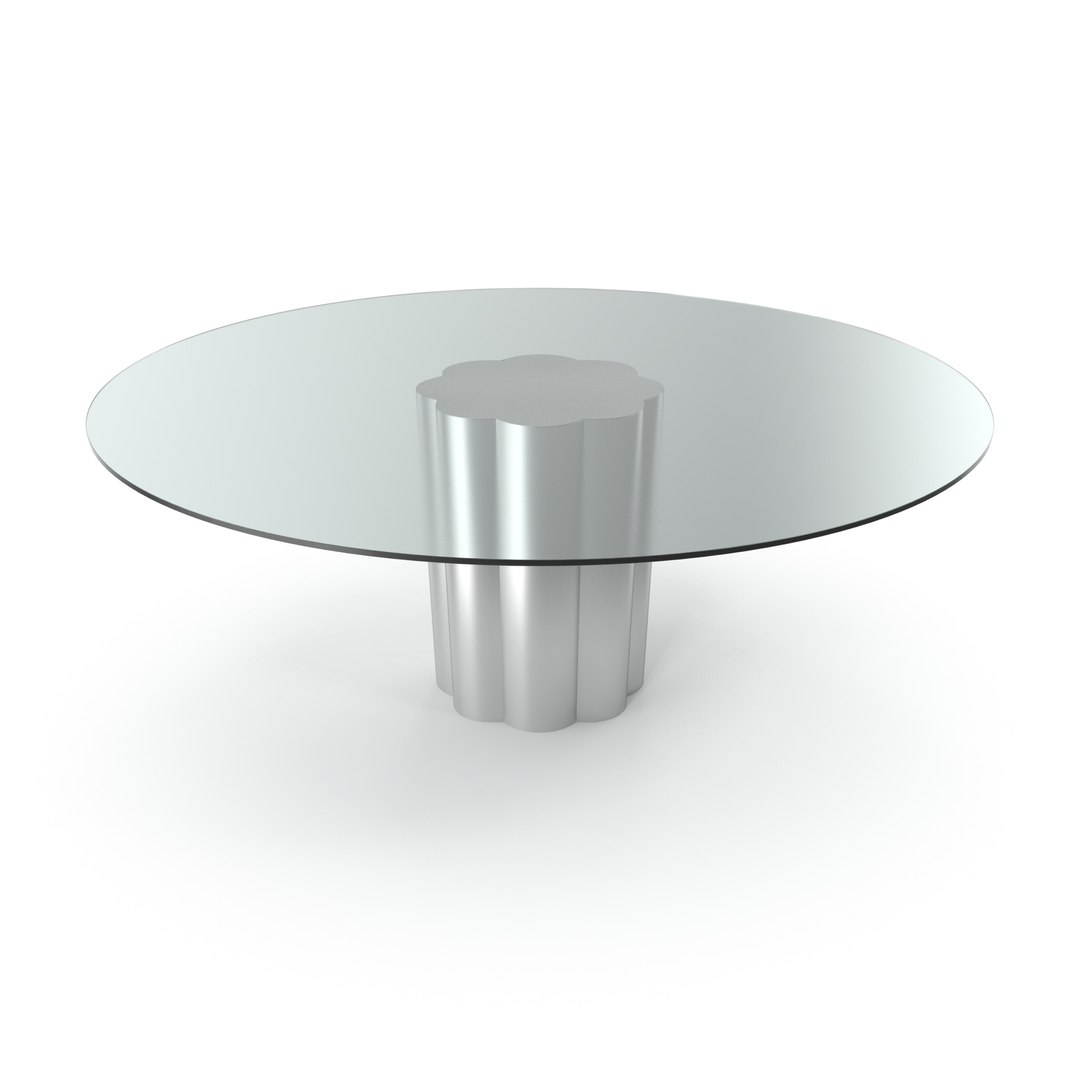 3d Glass Dining Table Model