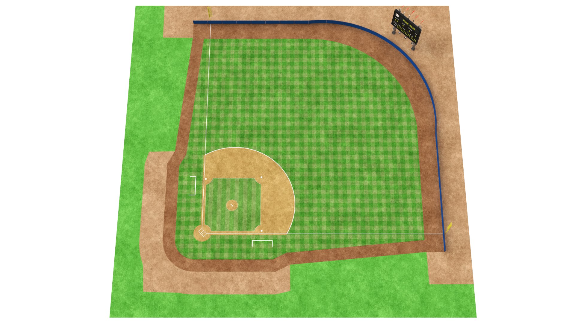 3D Real Baseball Field - TurboSquid 1453571