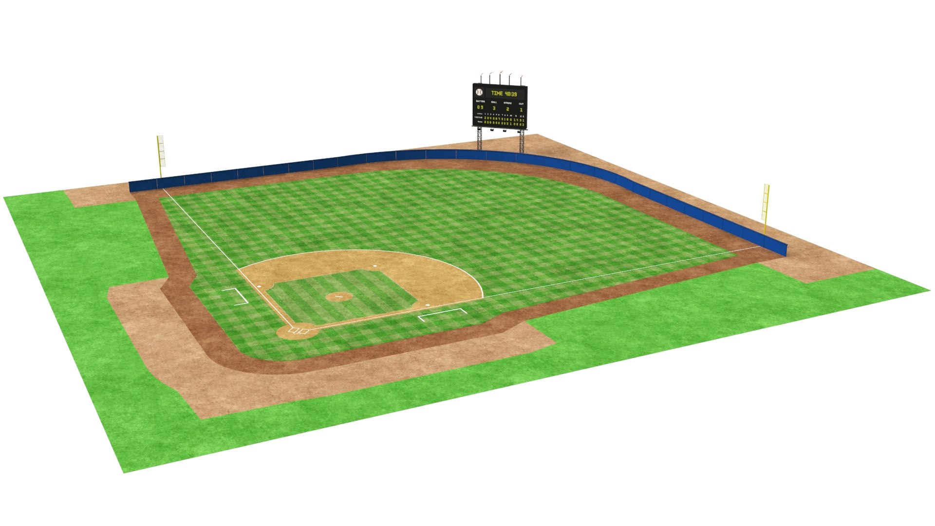 3D Real Baseball Field - TurboSquid 1453571