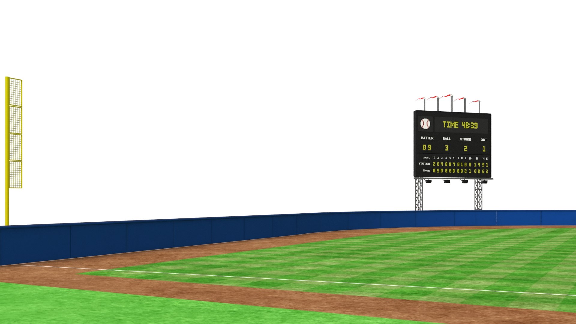 3D Real Baseball Field - TurboSquid 1453571