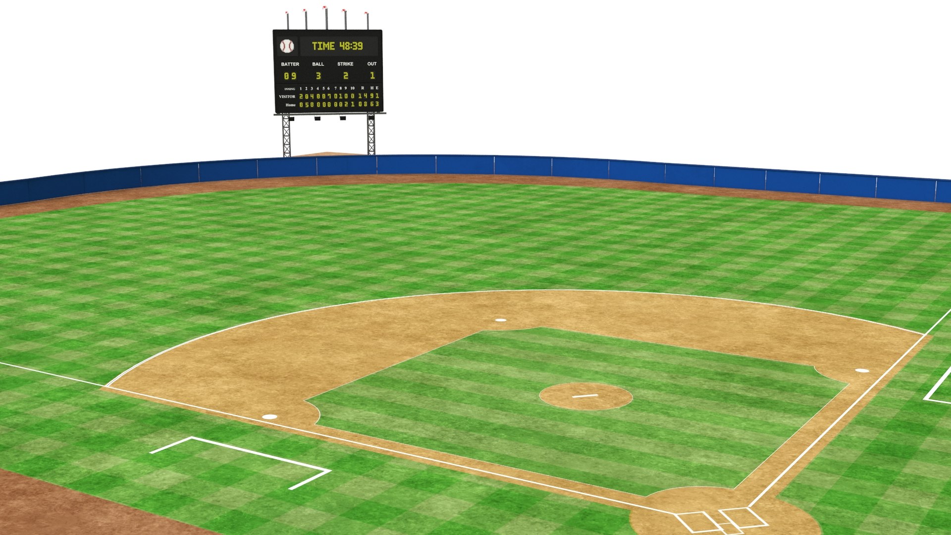 3D Real Baseball Field - TurboSquid 1453571