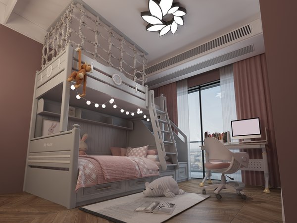 Kids Bedroom - Children Bedroom - 04 3D model - TurboSquid 1899638