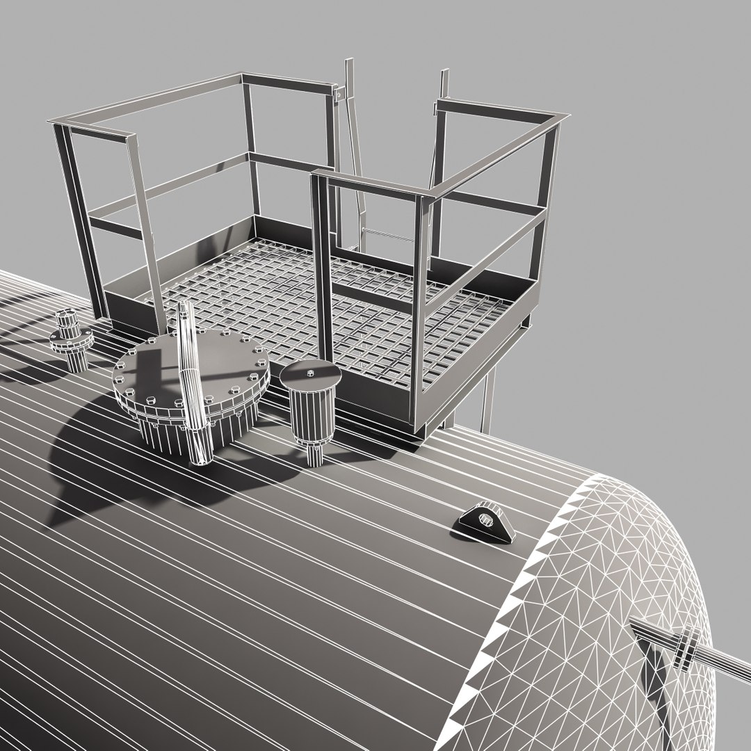 Atmospheric Tank Storage 3d Fbx