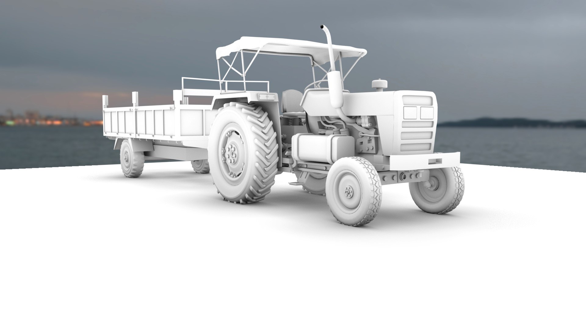 3D Tractor Trolley - TurboSquid 1866642