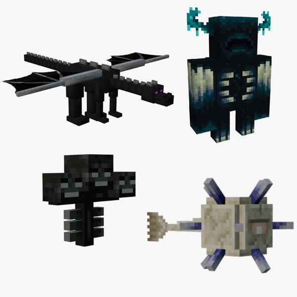 Minecraft Bosses Bundle collection 4 in 1 3D Models 3D 모델 - TurboSquid ...