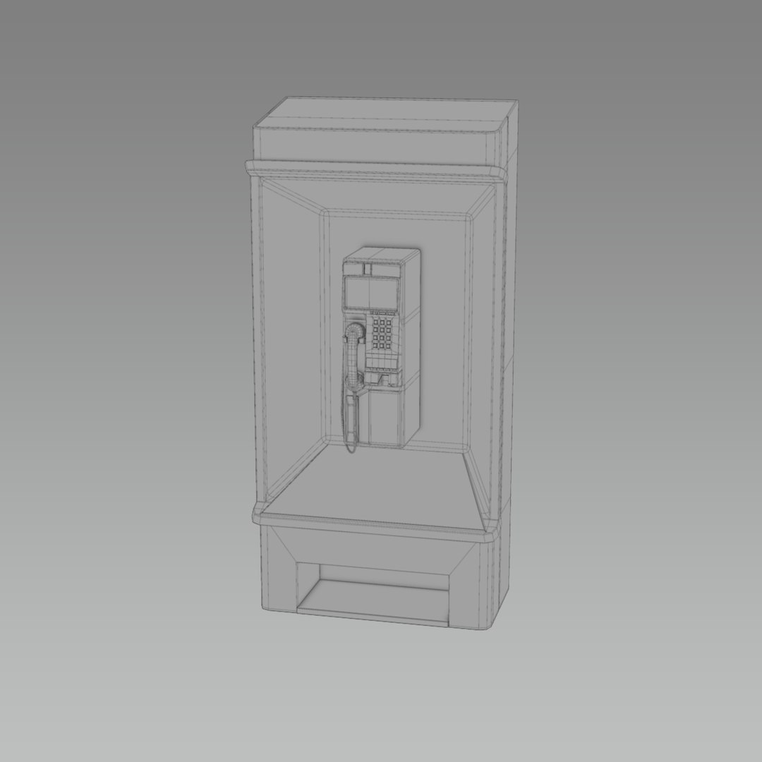 3d model bell aliant payphone