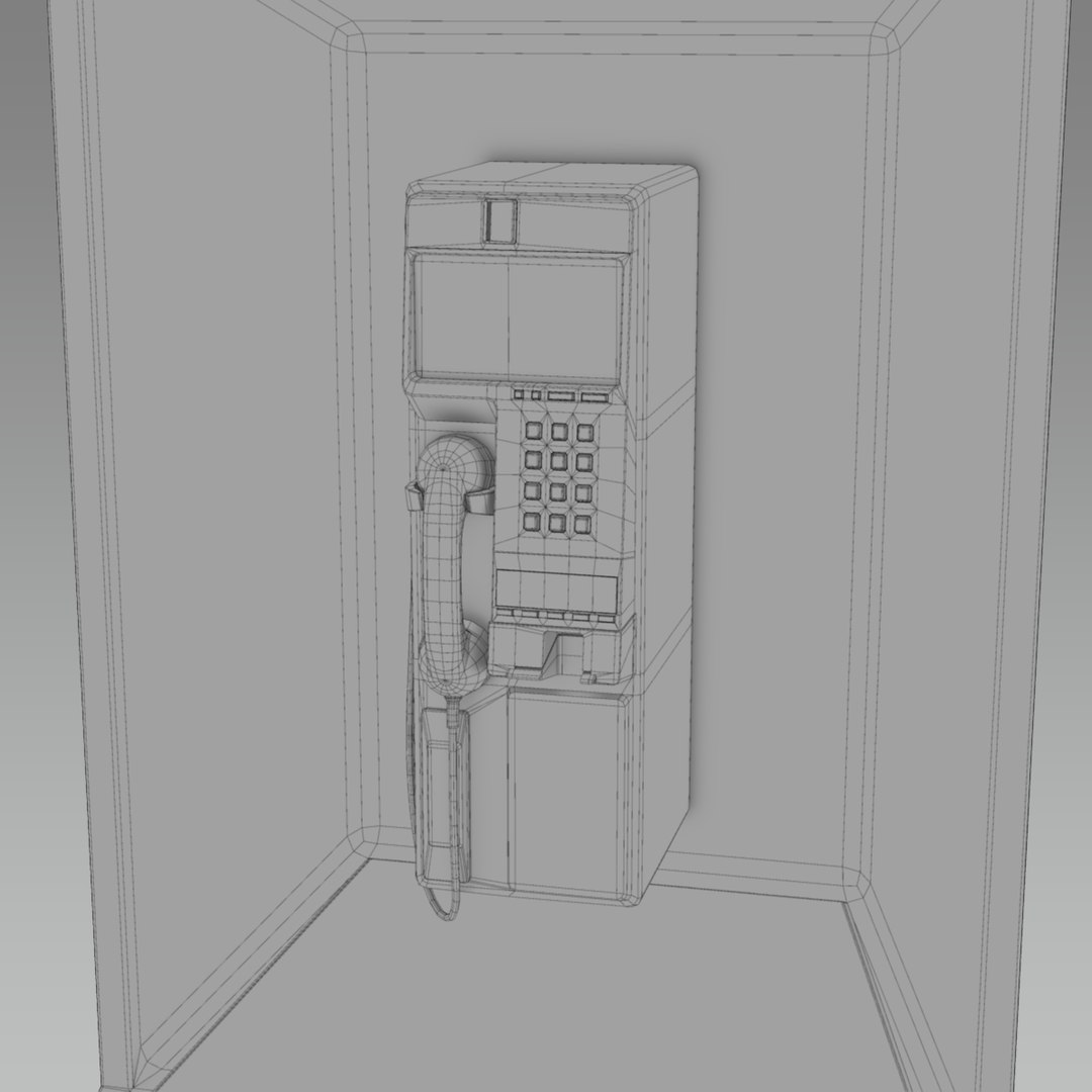 3d model bell aliant payphone