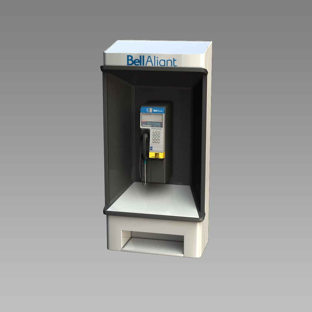 3d model bell aliant payphone