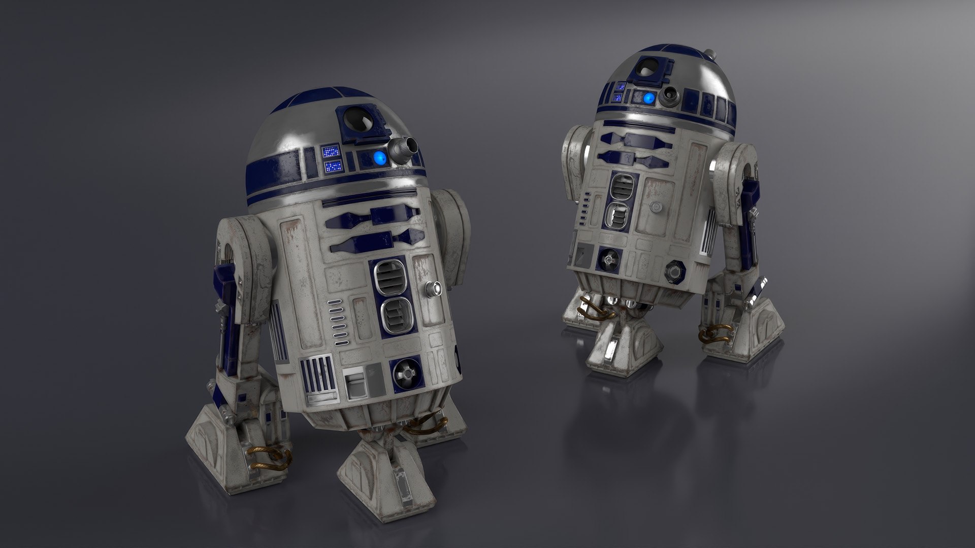 3D R2-D2 Droid Rigged For Maya - TurboSquid 2252315