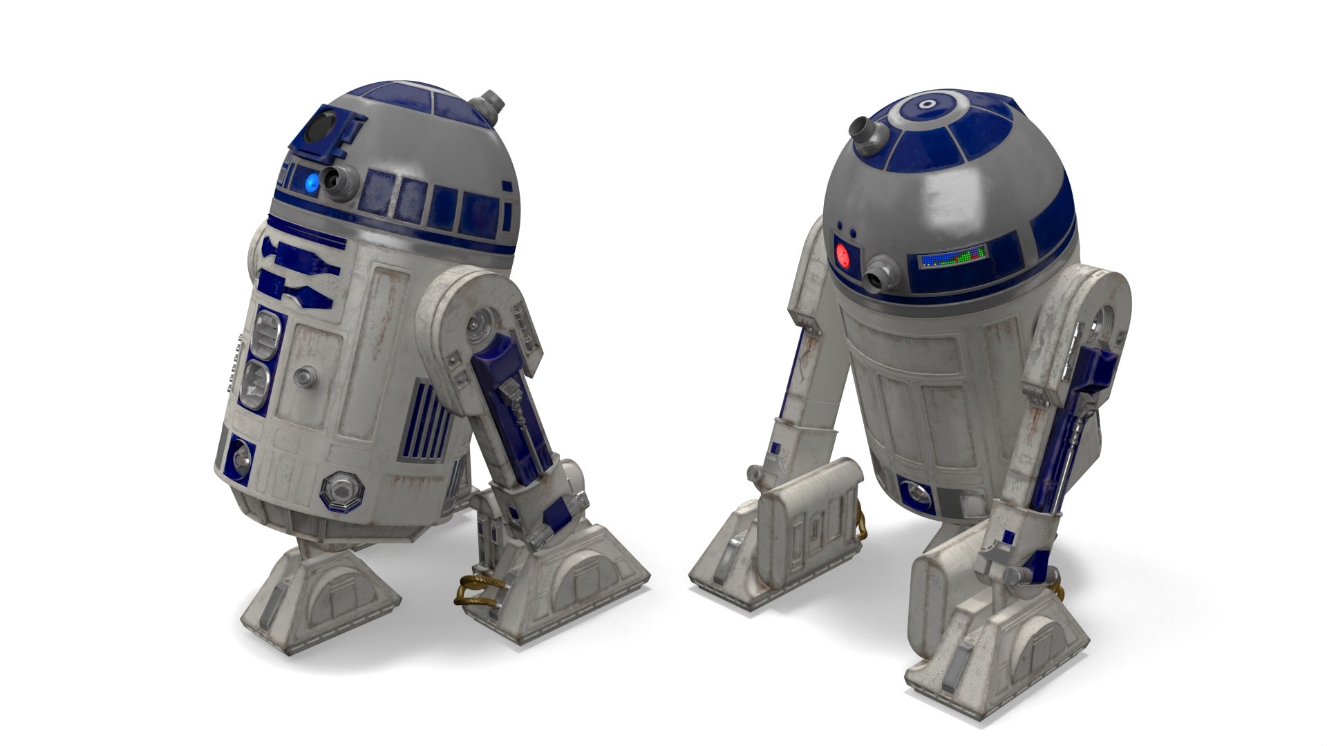 3D R2-D2 Droid Rigged For Maya - TurboSquid 2252315