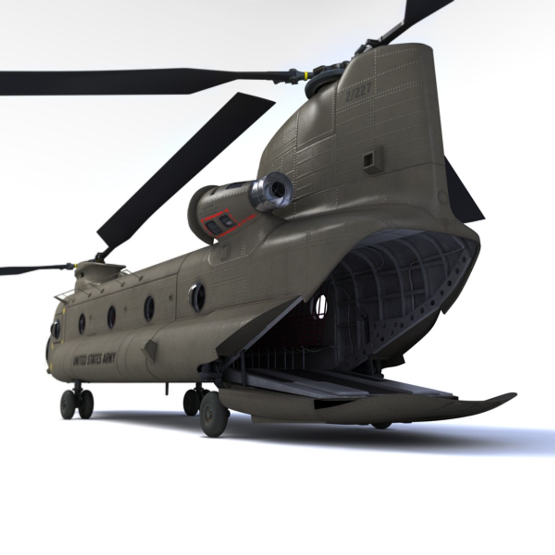 3d chinook helicopter model
