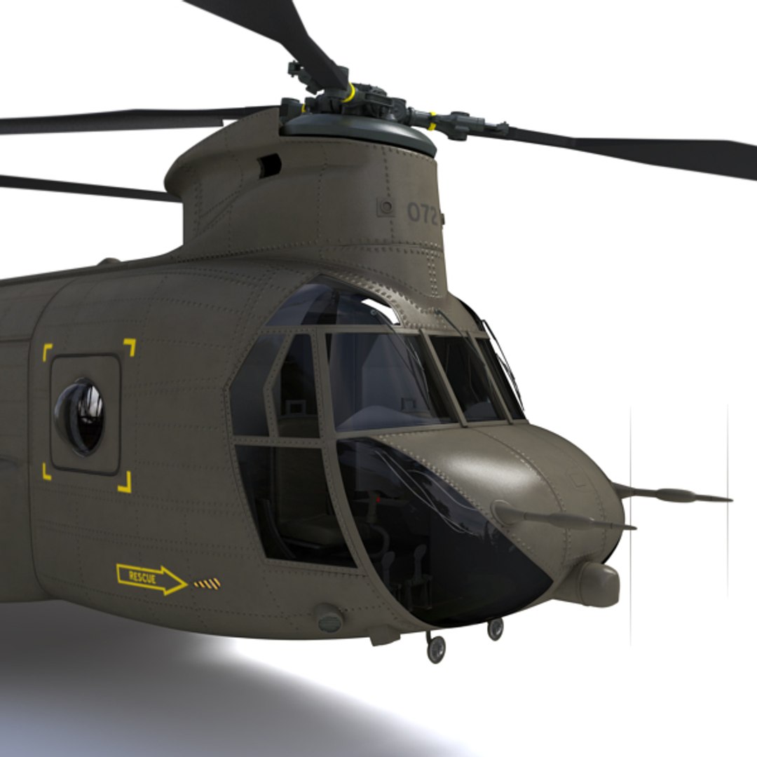 3d chinook helicopter model