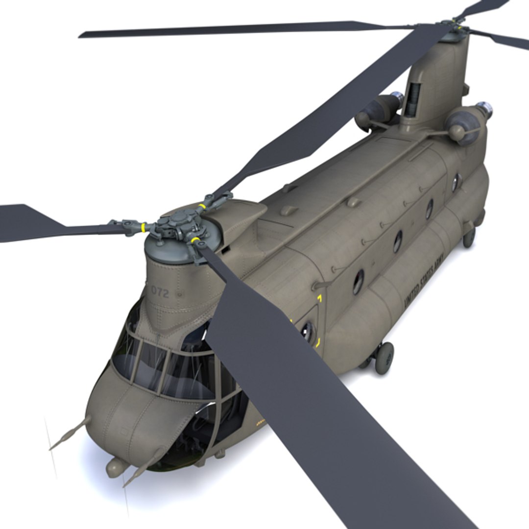 3d chinook helicopter model